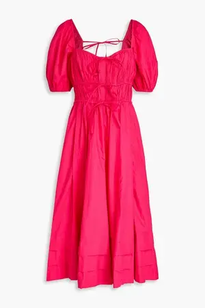 Ulla Johnson Palma Gathered Cottonpoplin Midi Dress