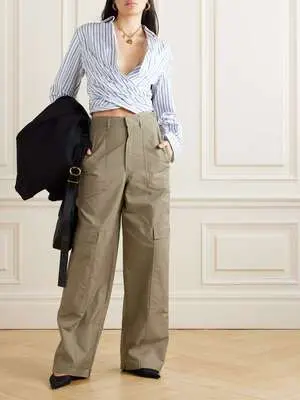 Loewe Cotton-blend Twill Straight-leg Cargo Trousers