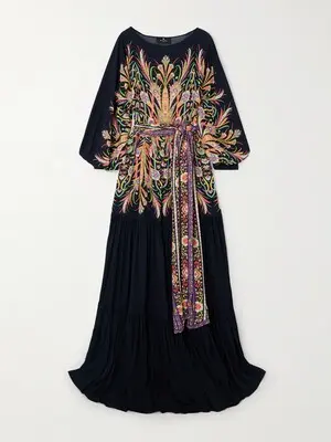 Etro Printed Crepe Maxi Dress