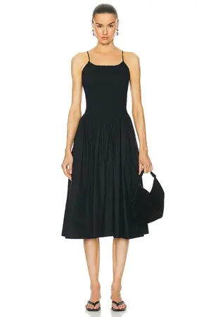 L'academie By Marianna Armanda Poplin Midi Dress - Black