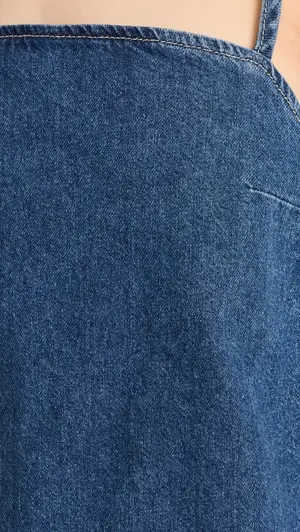 reformation stella denim mini dress Reformation Stella Denim Mini Dress