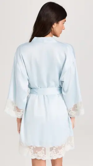 Flora Nikrooz Rosa Charmeuse Kimono - Ice Flow
