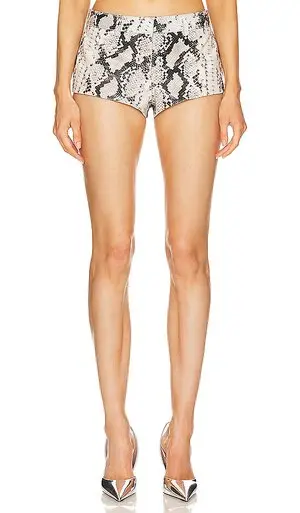 Retrofete Aven Leather Short - Neutral Snake