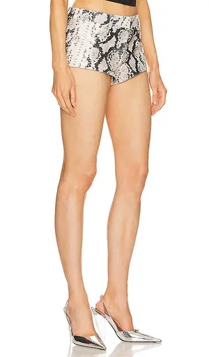 Retrofete Aven Leather Short - Neutral Snake