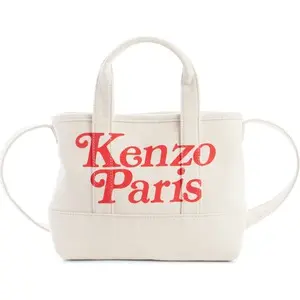 Kenzo Verdy Logo Cotton Canvas Tote