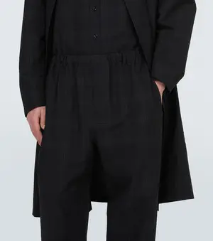 LEMAIRE Checked Wool Seersucker Pants