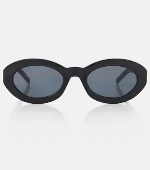 Saint Laurent Sl M136 Oval Sunglasses - Black