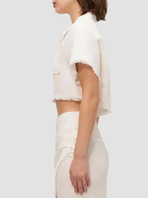 Simkhai Solange Button-front Cropped Shirt