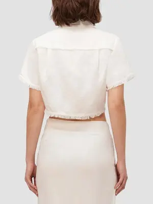 Simkhai Solange Button-front Cropped Shirt