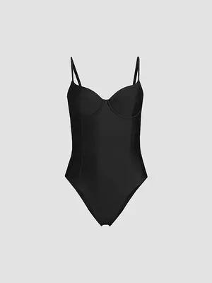 Ramy Brook Jayda Bustier One-piece Swimsuit Black