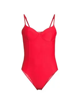 Ramy Brook Jayda Bustier One-piece Swimsuit Flame
