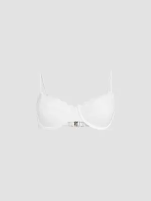 Ramy Brook Leyla Scalloped Underwire Bikini Top White