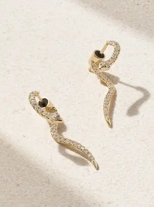 Ileana Makri Boa 18-karat Diamond Earrings - Gold