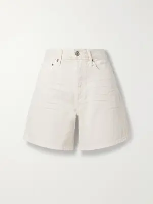AGOLDE Dame Denim Shorts - Neutrals