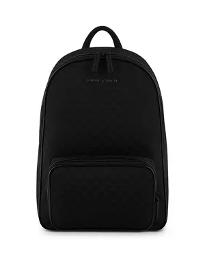 Emporio Armani Allover Jacquard Eagle Backpack - Black