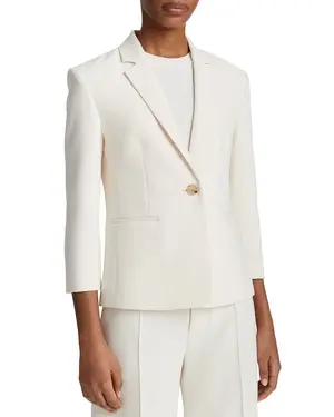 Vince Shrunken One-button Blazer - Off White