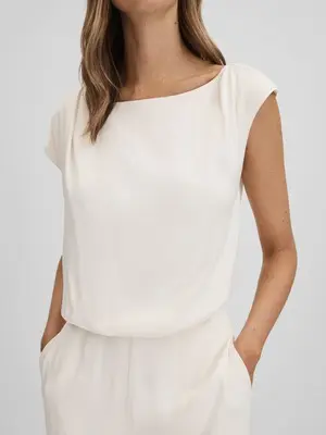 REISS Aurelia Draped Jumpsuit