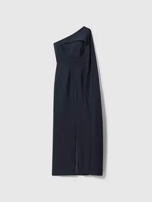 Halston Off-the-shoulder Cape Maxi Dress