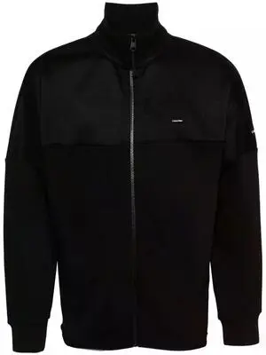 Calvin Klein Logo-patch Zip-up Sweatshirt - Beh Ck Black