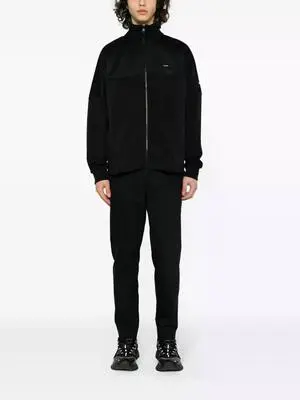 Calvin Klein Logo-patch Zip-up Sweatshirt - Beh Ck Black