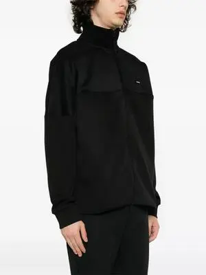 Calvin Klein Logo-patch Zip-up Sweatshirt - Beh Ck Black