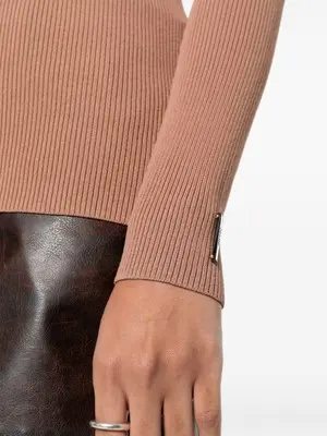 Calvin Klein Fine-ribbed Jumper - Brown