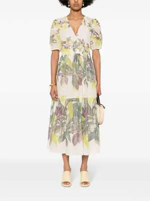 TWINSET Jungle-print Muslin Dress