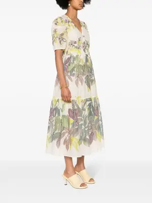 TWINSET Jungle-print Muslin Dress