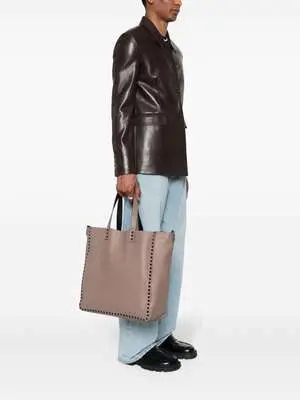 Valentino Garavani Reversible Rockstud Tote Bag - Brown