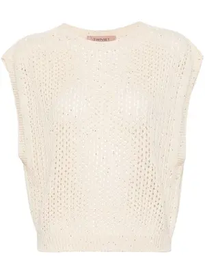 TWINSET Sequined Knit Top