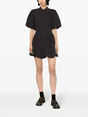 Simkhai Signature Cleo Shirt Mini Dress - Black
