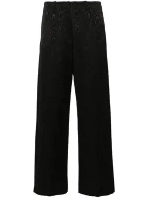 FORTE_FORTE Patterned Jacquard Straight-leg Trousers