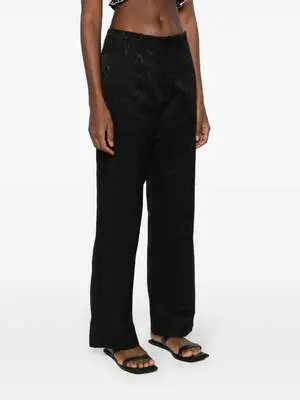 FORTE_FORTE Patterned Jacquard Straight-leg Trousers
