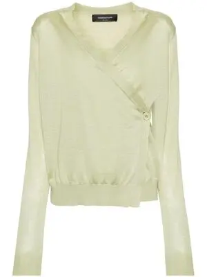 Fabiana Filippi Wrap-design Knitted Top - Green