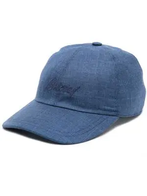 Brioni Logo-embroidered Baseball Cap - Blue