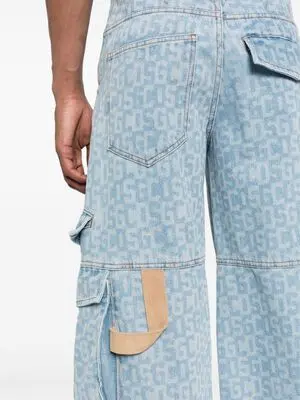 Gcds Logo-print Cargo Jeans