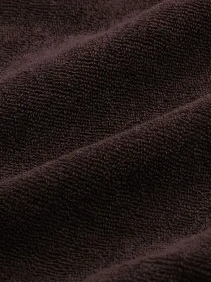 SPORTY & RICH Script-logo Velour Track Pants - Brown