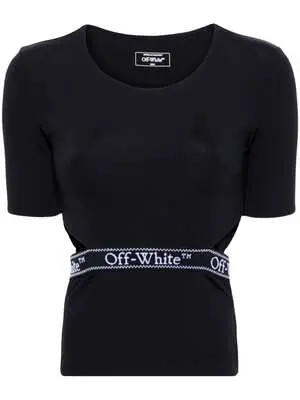 Off-White Logo-tape Open-back T-shirt