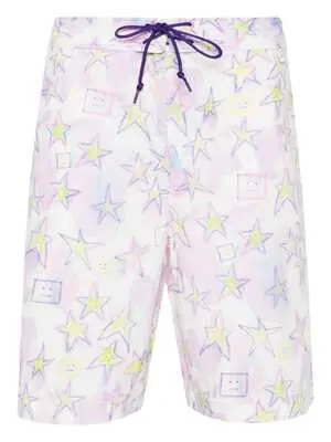 Acne Studios Star-motif Swim Shorts - Purple