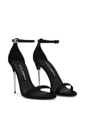 Dolce & Gabbana Keira Satin Sandals With Metal Heel