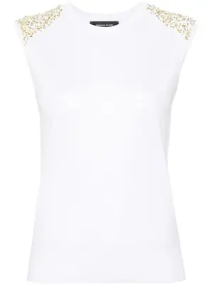 Fabiana Filippi Sequin-embellished Knit Top - White