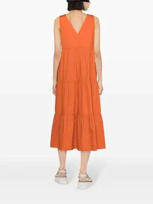 Woolrich V-neck Cotton Maxi Dress