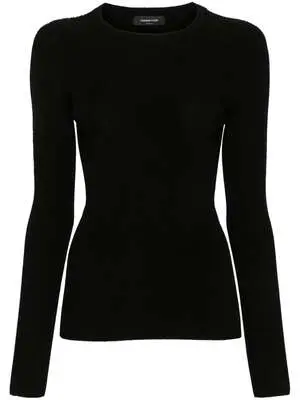 Fabiana Filippi Crew-neck Ribbed Jumper - Black