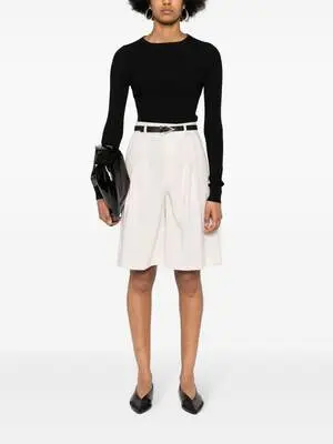 Fabiana Filippi Crew-neck Ribbed Jumper - Black