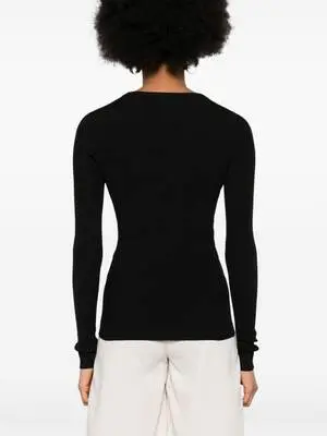 Fabiana Filippi Crew-neck Ribbed Jumper - Black