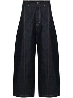 SAGE NATION Seam-detail Wide-leg Jeans