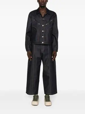 SAGE NATION Seam-detail Wide-leg Jeans