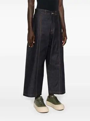 SAGE NATION Seam-detail Wide-leg Jeans
