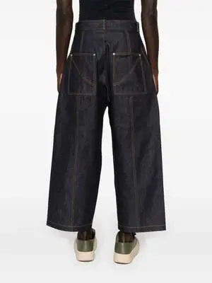 SAGE NATION Seam-detail Wide-leg Jeans