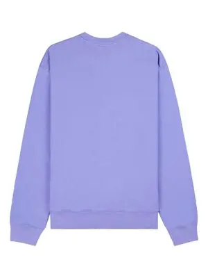 SPORTY & RICH Crown-embroidered Cotton Sweatshirt - Purple